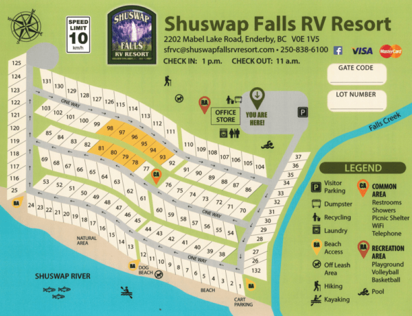 Rental Info. – Shuswap Falls RV Resort